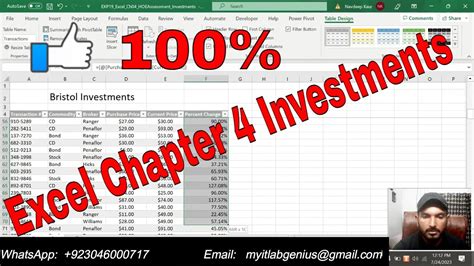 Exp19 Excel Ch04 Hoeassessment Investments Excel Chapter 4 Hands On Exercise Investments Youtube
