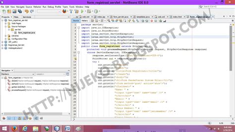 Contoh Java Web Program Servlet Membuat Form Registrasi Nijekoblog