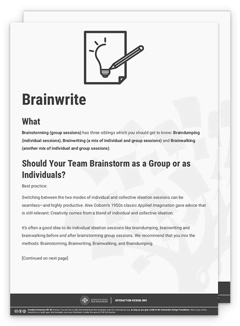 Learn How To Use The Best Ideation Methods Brainstorming Braindumping