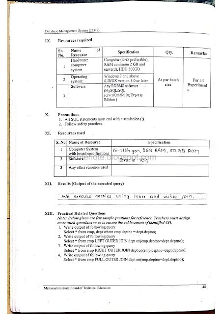 22319 Database Management System Dms Solved Lab Manual Pdf Manual Answer