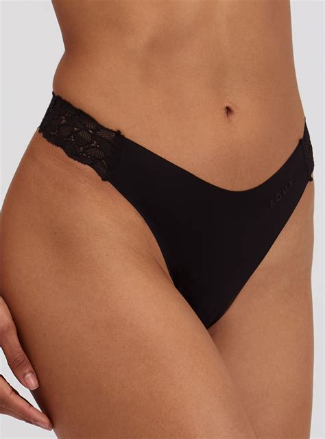 Talulla Microfibre Thong Black Boux Avenue Uk