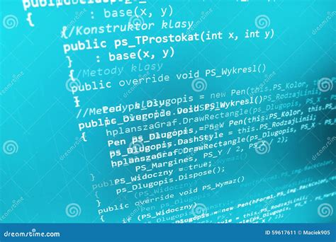 Programming Coding Source Code Screen Stock Illustration
