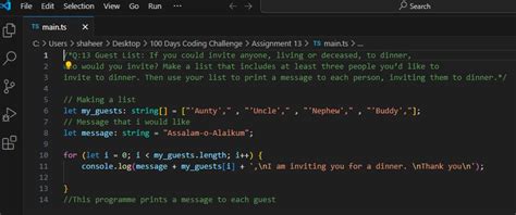 day 13 of 100 days of coding challenge typescript bariqa anwar posted on the topic linkedin