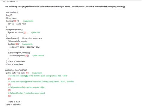 Solved Question 3 The Following Java Program Defines An