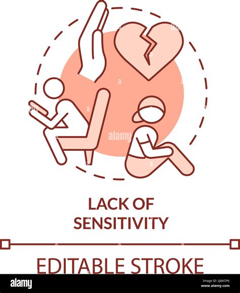 Lack Of Sensitivity Red Concept Icon Stock Vector Image And Art Alamy