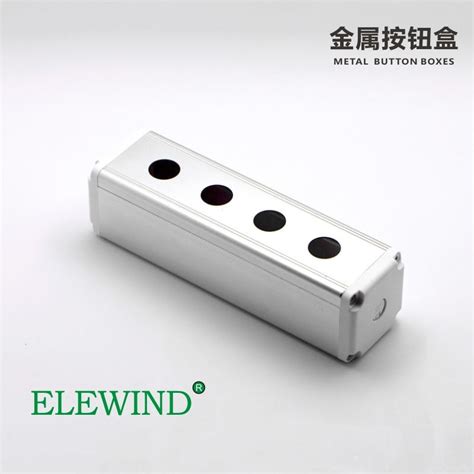 Elewind Metal Aluminium Push Button Switch Box 4 Hole With 22mm Hole