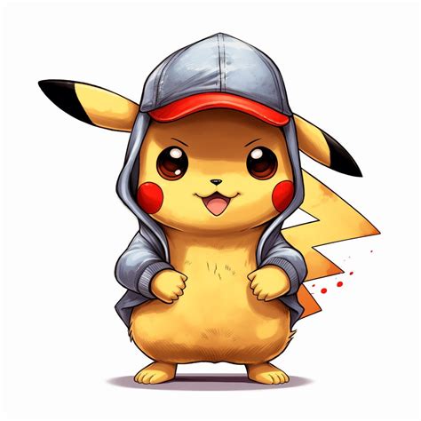 Pikachu With Hat Clipart Png Etsy