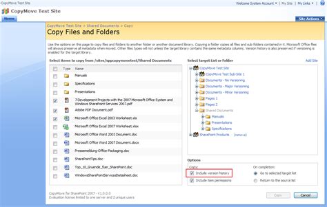 Copymove For Sharepoint 2007