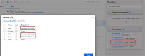 Data Table In Power Automate Desktop