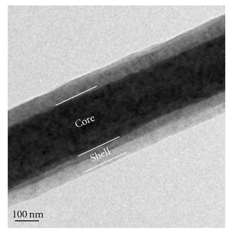A Tem Of Core Shell Fibers Prepared By Coaxial Electrospinning