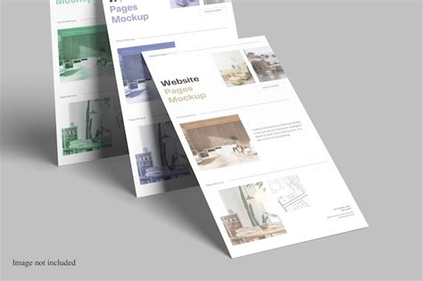 Premium Psd Floating Website Pages Mockup For Showcasing Your Ui Design