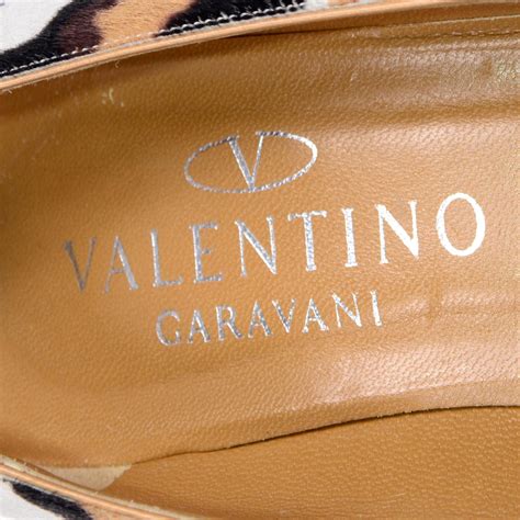 Valentino Garavani Pony Fur Leopard Print Penny Loafer Style Wood Heel