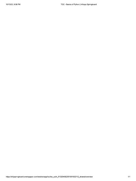 Infosys Python Foundation Certificati Pdf