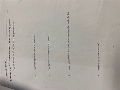 Solved The Following Data Sorted In Ascending Order