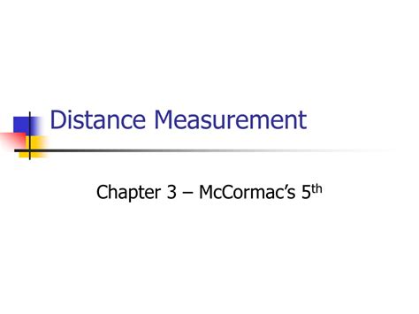 Ppt Distance Measurement Powerpoint Presentation Free Download Id 9733787