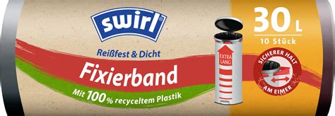 Swirl® Fixierband Müllbeutel Xl 30 L Reißfest And Dicht Kaufen Globus