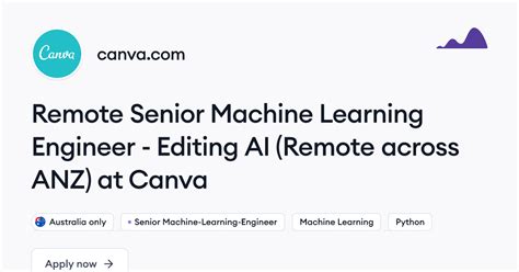Remote Senior Machine Learning Engineer Editing Ai Remote Across Anz Job At Canva Himalayas