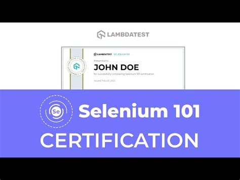 Get Certified In Automation Testing With LambdaTest Selenium 101