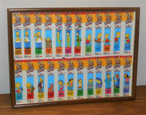 Simpsons Frigo Cheese Heads Wrapper Set Homer Marge Bart Lisa Maggie Nelson Otto Skinner Abe Framed