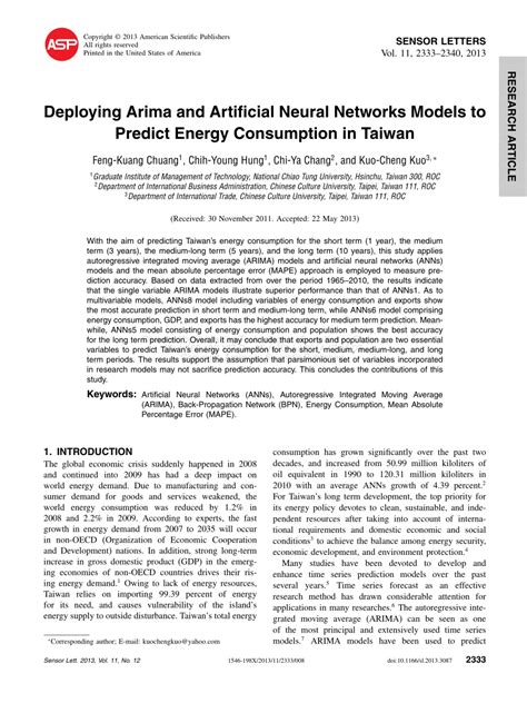 Pdf Deploying Arima And Artificial Neural Networks Models To Predict