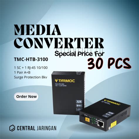 Jual Tarmoc Tmc Htb 3100 Media Converter 1 Fo 1 Lan 10 100mbps Netlink Htb3100 30 Pcs