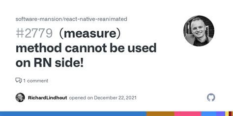 Measure Method Cannot Be Used On Rn Side · Issue 2779 · Software Mansionreact Native