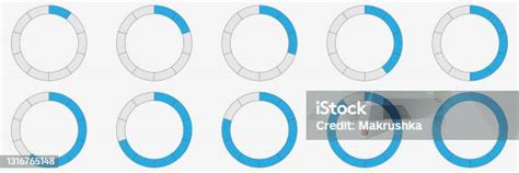 원의 진행률 막대입니다 원형 적재 이니에이터 바 카운터 상태 기호입니다 다운로드 및 업로드 상태를 다운로드합니다 파란색과 흰색의 진행 률 0명에 대한 스톡 벡터 아트 및