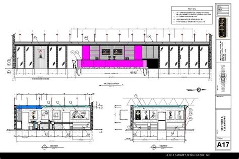 Bar Designs By Cabaret Design Group Include Architectural Plans With All Elevations Sections