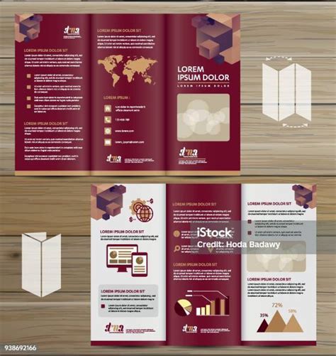 트라이 배 브로셔 모형 트라이 배 브로셔 배경 3 차원 일러스트 레이 션의 현실적인 렌더링 추상적인 사업 트라이 배 전단지 전단지 벡터 디자인 설정 프레 젠 테이 션 레이