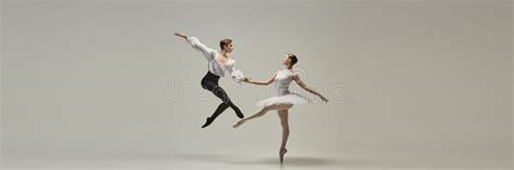 Banner Ballet Duet Young Man And Woman Dressed Elegantly Performing