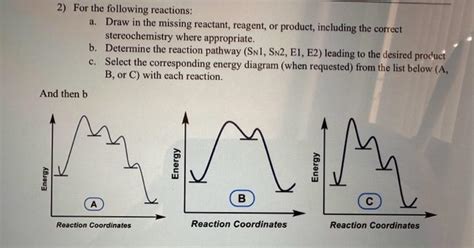 Solved 2 For The Following Reactions A Draw In The