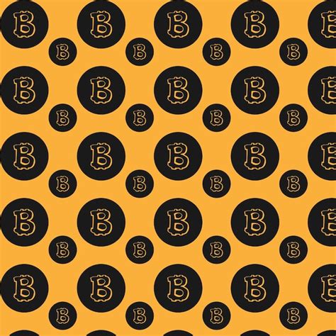 Premium Vector Bitcoin Cryptocurrency Pattern On A Yellow Background