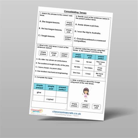 Year 4 Consolidating Tenses Mixed Activity Resource Classroom Secrets