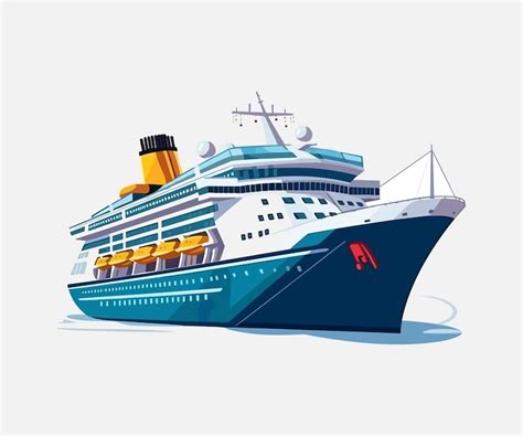 Cruise Ship Illustration Vector Cruise Ship Illustration On White Background Premium Ai