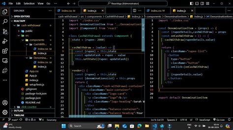 tamilarasan s on linkedin cash withdrawal react app 👨‍💻 reactjs