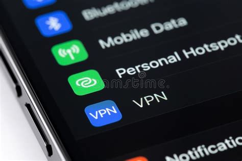 Vpn Virtual Private Network Icon On Screen Editorial Photo Image Of Background Protocol