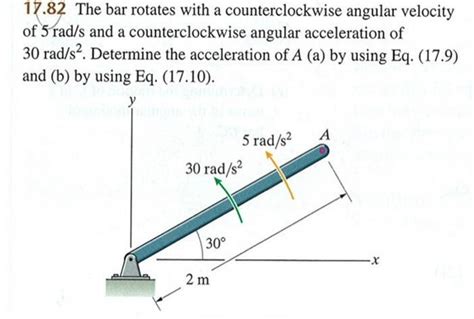 Solved 1782 The Bar Rotates With A Counterclockwise Angular