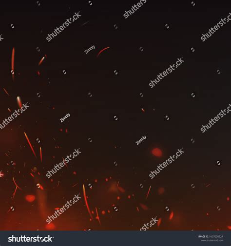 Red Realistic Fire Sparks Vector Flying Stock Vector Royalty Free