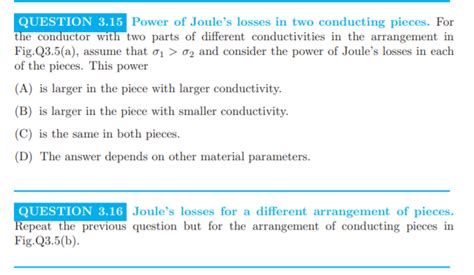 Solved QUESTION 3 15 The Conductor With Two Parts Of Chegg Com
