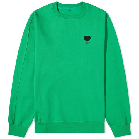 ader error together logo crew sweat green end gb