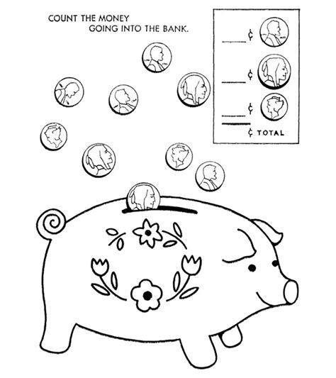 Printable Preschool Coloring Pages Of Money 2025