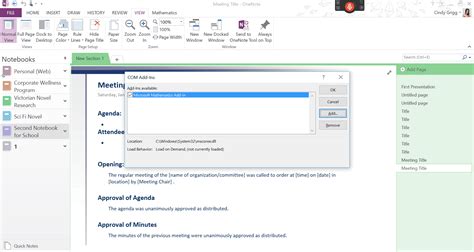 microsoft onenote 2016 add ins warascse