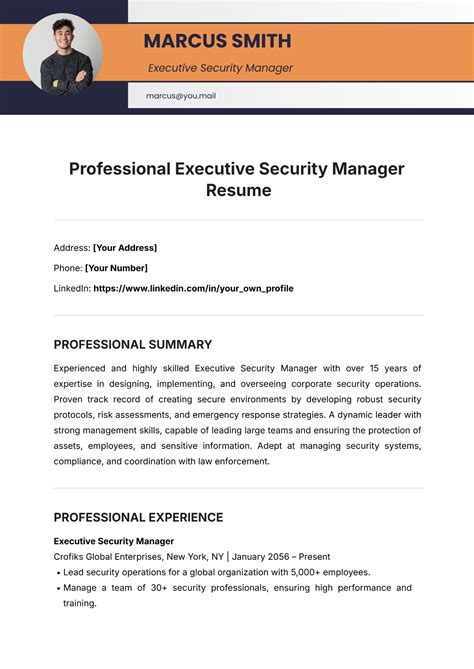 Executive Resume