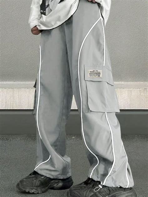대비 바인딩 카고 바지 가을 캐주얼 스트릿웨어 Mens Outfits Casual Streetwear Street Wear