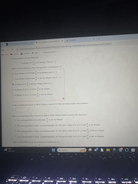 Solved Let Statement S ﻿be The Followingaa ﻿integer D ﻿if