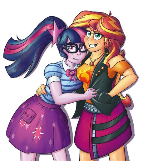 Sci Twi And Sunset Shimmer By Mandy1412 On Deviantart