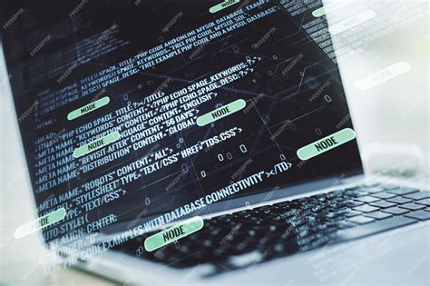 Premium Photo Multi Exposure Of Abstract Software Development Hologram On Laptop Background
