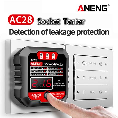 Other Testing Equipment ANENG AC28 Digital Display Socket Tester UK US EU Plug Polarity Phase