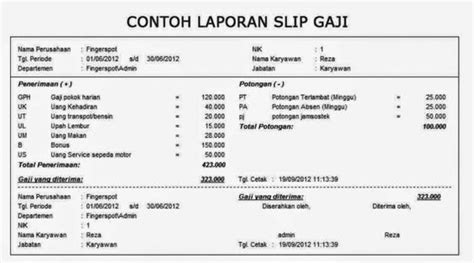 Format Contoh Slip Gaji Karyawan Swasta Excel Doc Docx Lapakfjbku