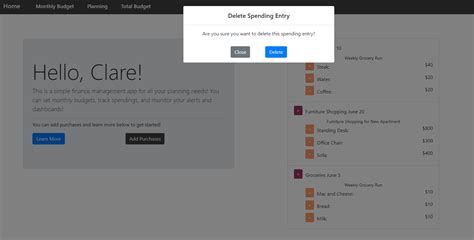 GitHub Clare Meng Finance Management App Application For Tracking Monthly Spendings And